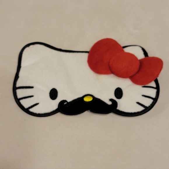 Hello Kitty | Other | Hello Kitty Mustache Plush Sleep Mask Sanrio ...